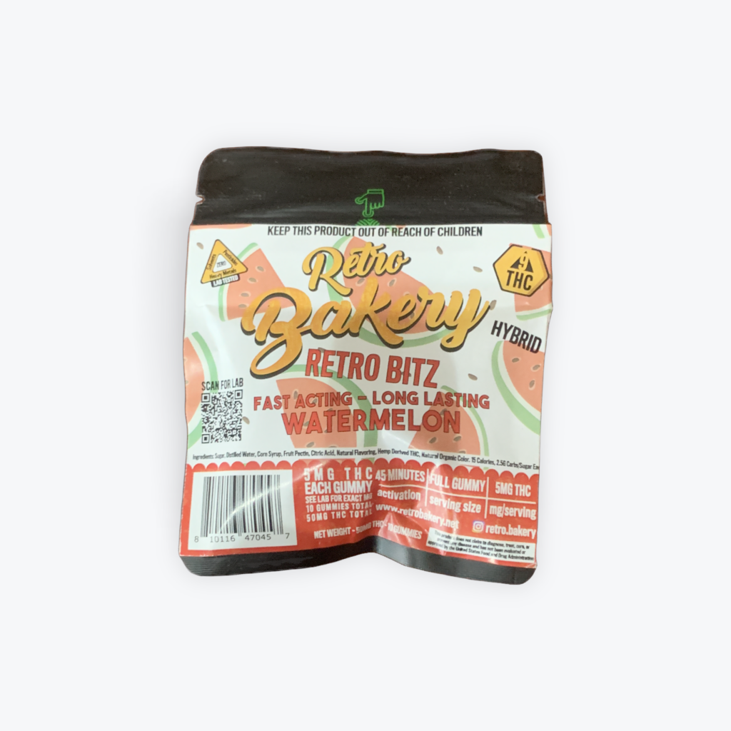 Retro Bakery Fast Acting Watermelon Gummies - 5mg THC Each - Da Spot ...